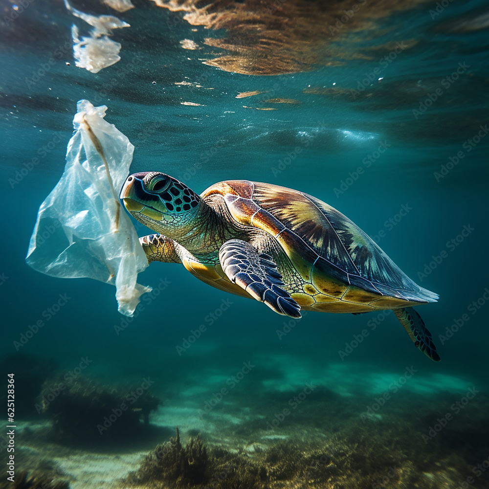 Waste segregation. Waste Ocean pollution is an ecological catastrophe ...
