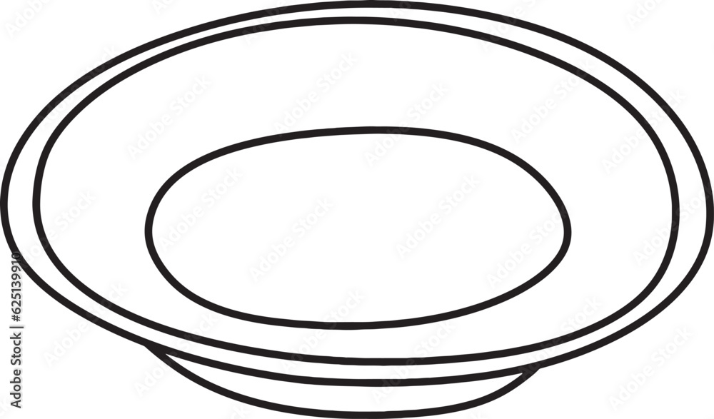 plate kitchenware cartoon doodle kawaii anime coloring page cute ...