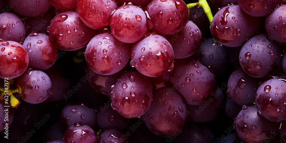 Fresh red grapes background image. Generative AI graphic Stock Photo ...