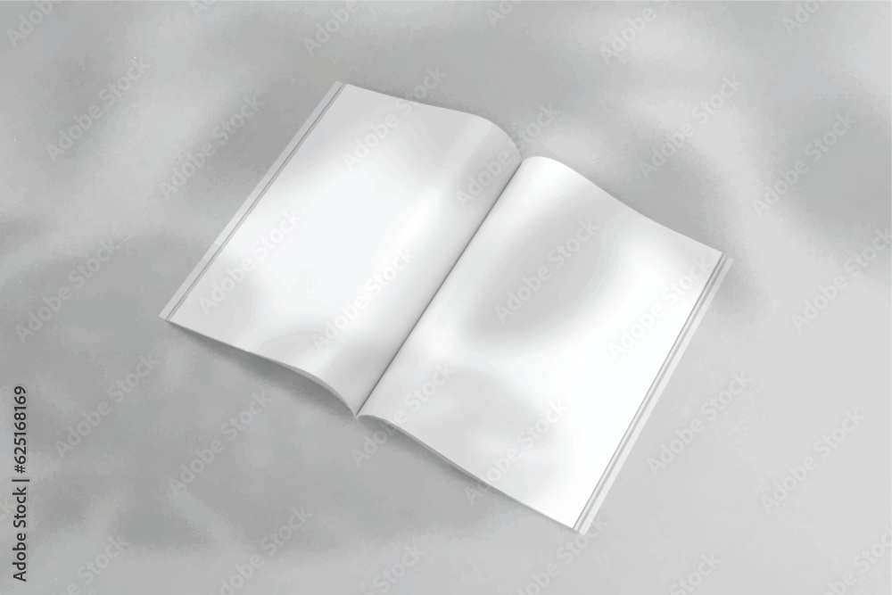 Realistic empty blank A4/A5 flyer, booklet, half-fold, brochure ...