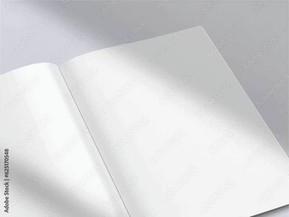 Realistic empty blank A4/A5 flyer, booklet, half-fold, brochure ...