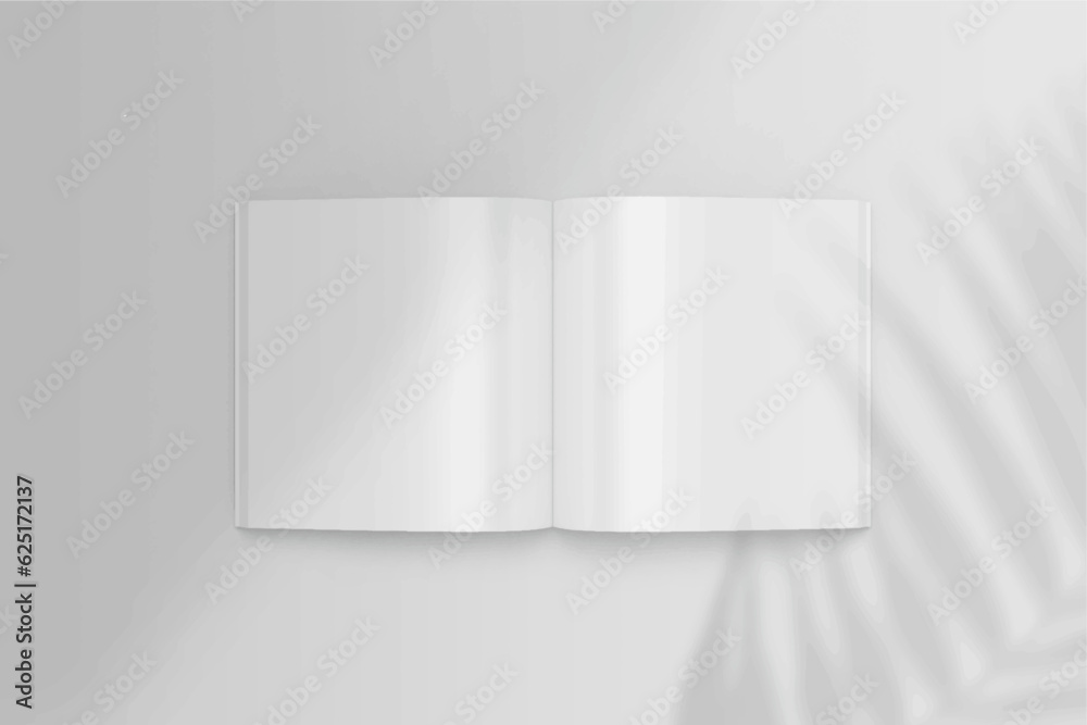 Realistic empty blank A4/A5 flyer, booklet, half-fold, brochure ...