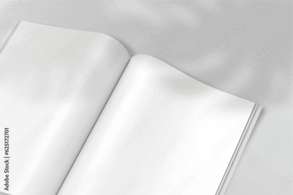 Realistic empty blank A4/A5 flyer, booklet, half-fold, brochure ...