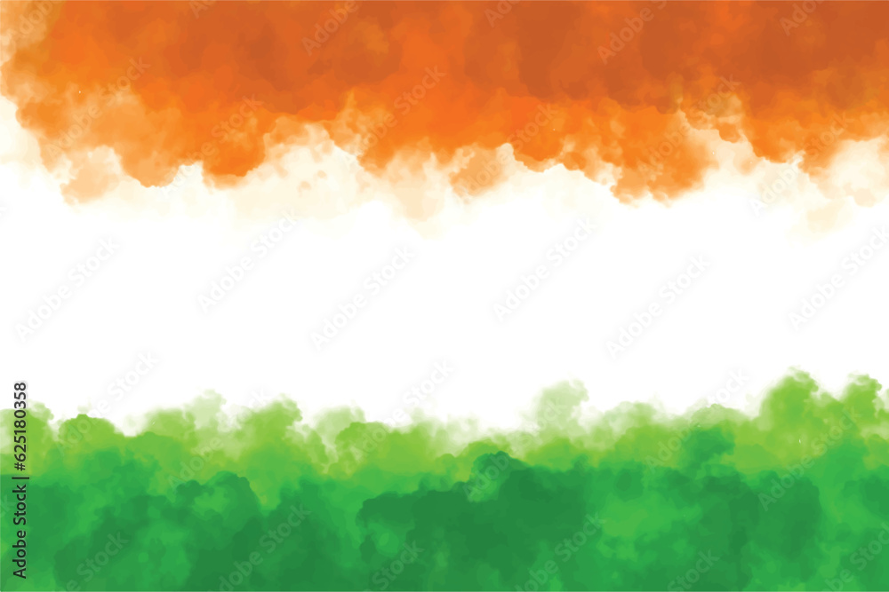 Indian independence day 15 august tricolor theme watercolor texture ...