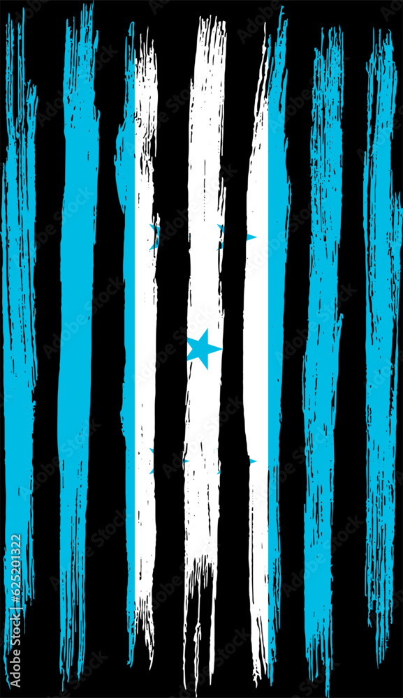 Honduras flag with brush paint textured isolated on png or transparent ...