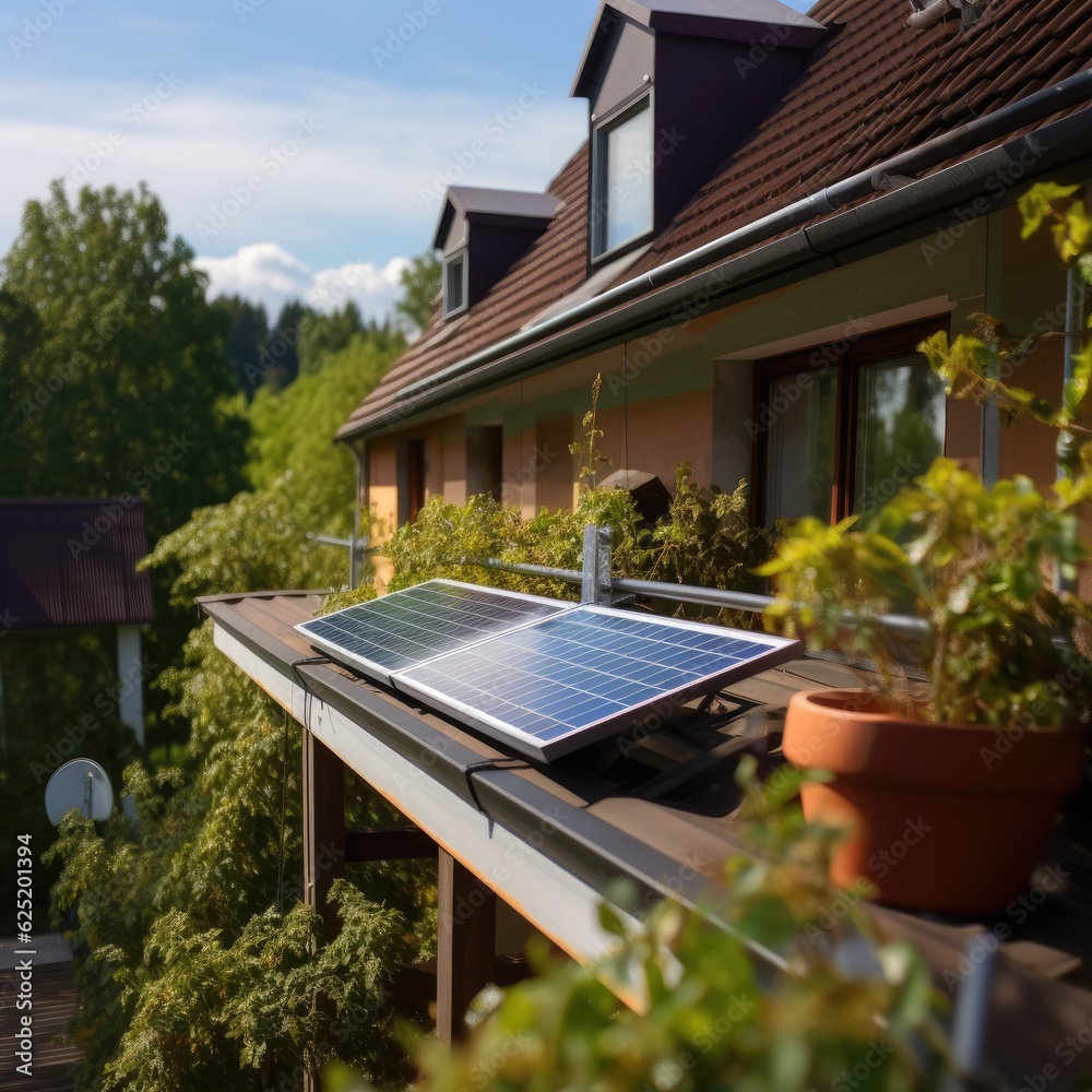 solar battery on the balcony in germany. Balcony power plant. mini pv ...