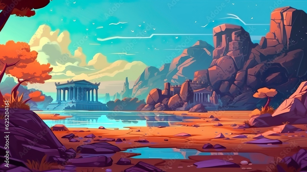 Abstract background Olympic with the Gods. A banner design featuring an ...