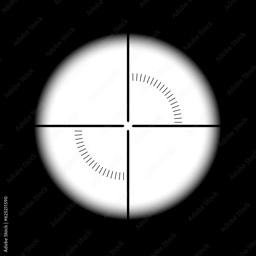 Photo & Art Print Realistic sniper or hunting rifle sight with reticle ...