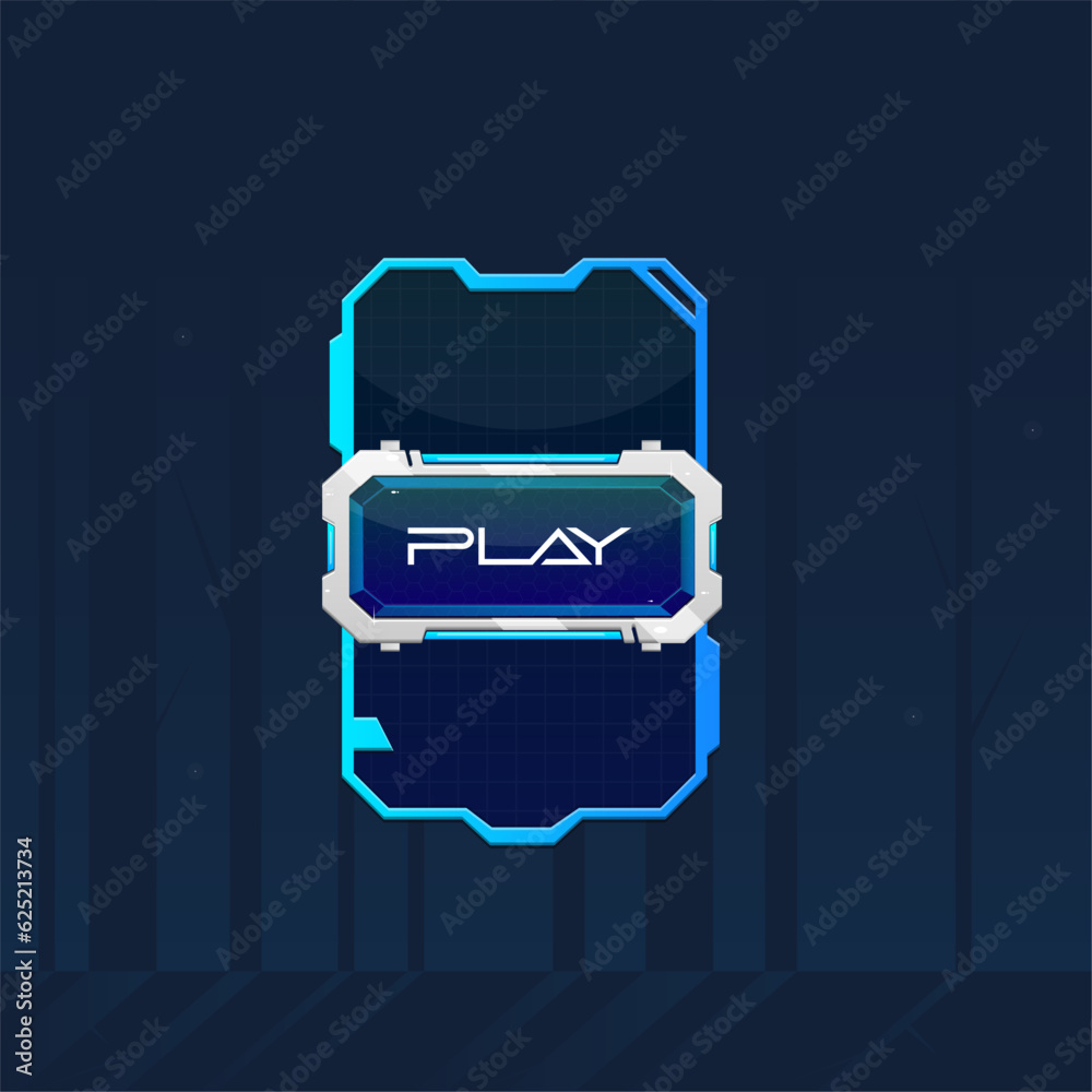 Hud Futuristic Sci Fi Text Frame Window Banner Pop Up Window Play Game ...