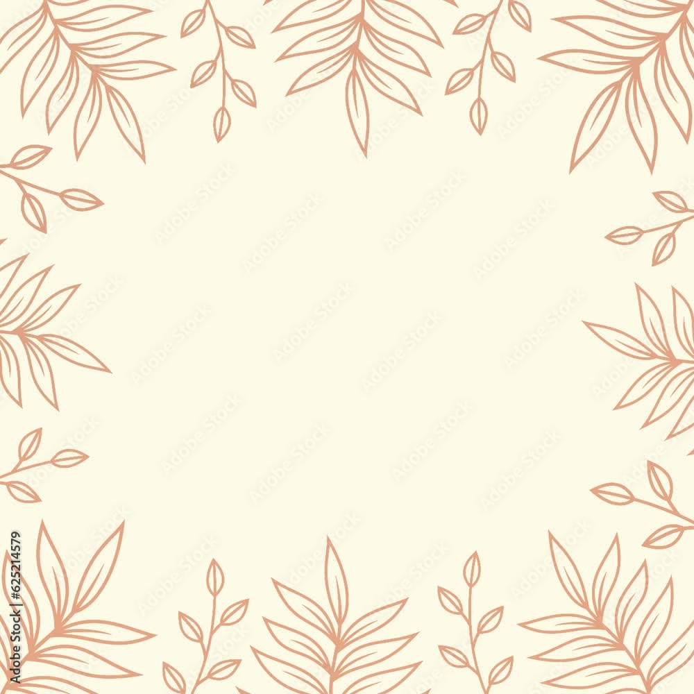 Aesthetic Footage of Border with Fancy Moving Leaves Decoration. Great ...