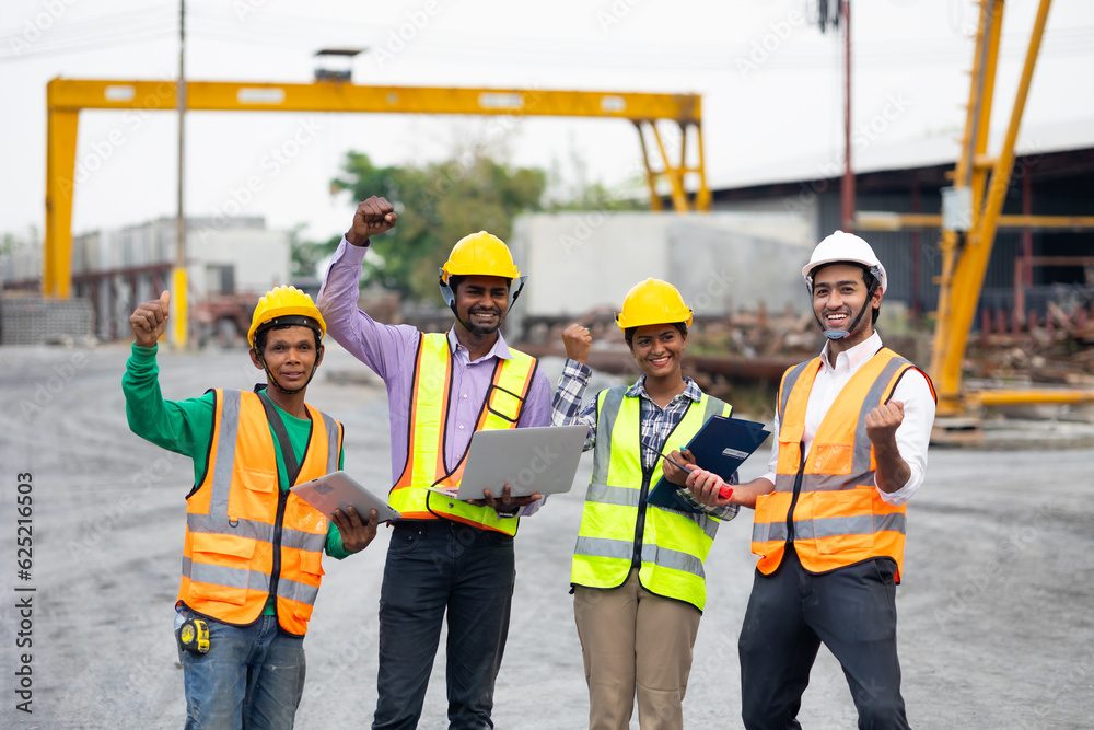 Unity and teamwork concept. team standing hands together. Professional ...