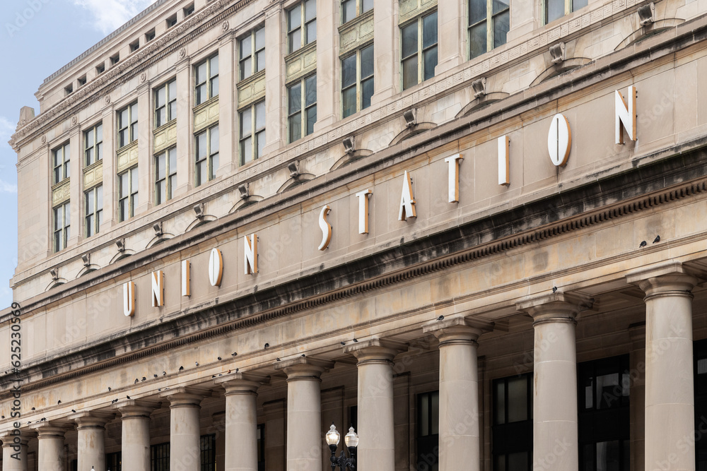Chicago, IL, USA - July 12, 2023: Union Station in downtown Chicago is ...
