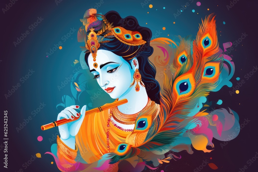 Bansuri With Mor Pankh