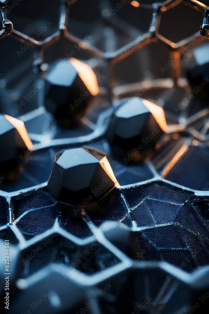 Chemical Symphony: Vibrant 3D Vector Illustration of Molecule ...