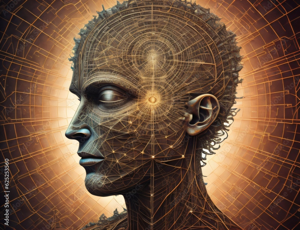 Profiles of Technology. Composition of human profile and fractal ...