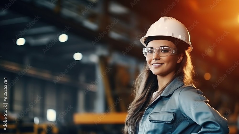 Professional Heavy Industry Engineer Worker Wearing Uniform, Glasses ...