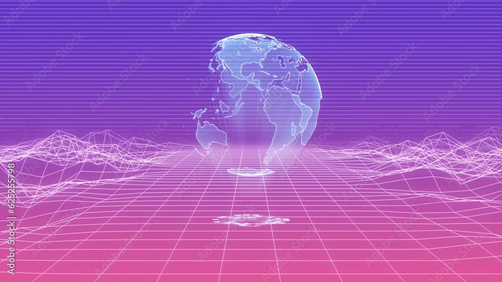 3D futuristic visualisation of metaverse immersive virtual world with ...