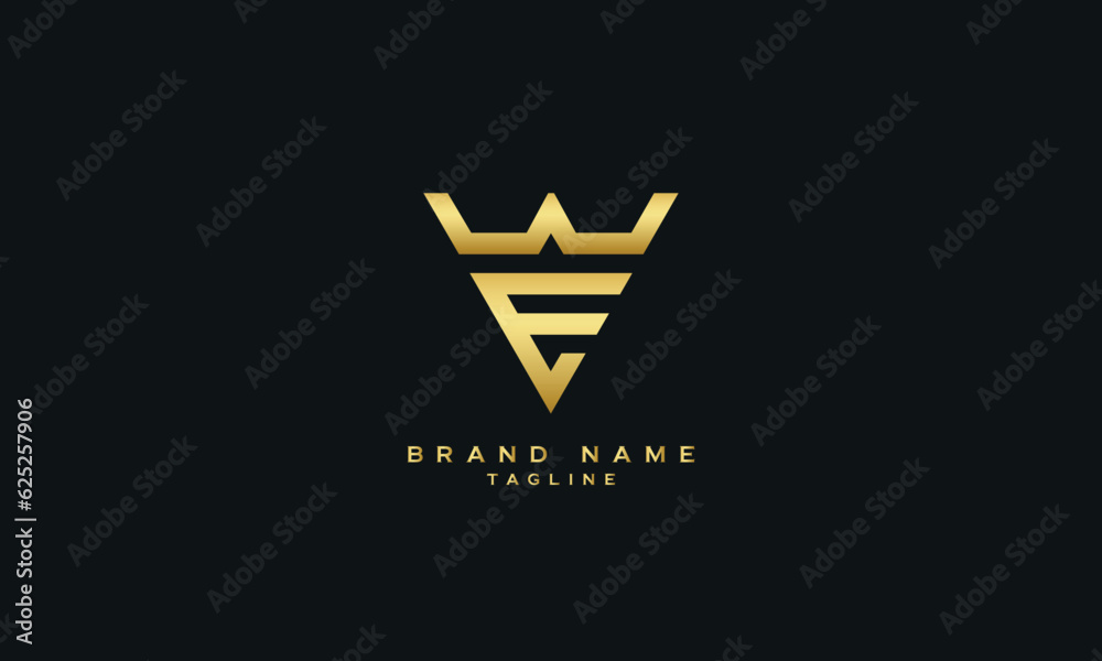 WEF, WFE, EWF, FWE, WE, EW, WF, FW, Abstract initial monogram letter ...