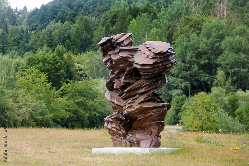Bad-Schlema, Germany - July 16, 2023: "Stack" by Tony Cragg, an ...