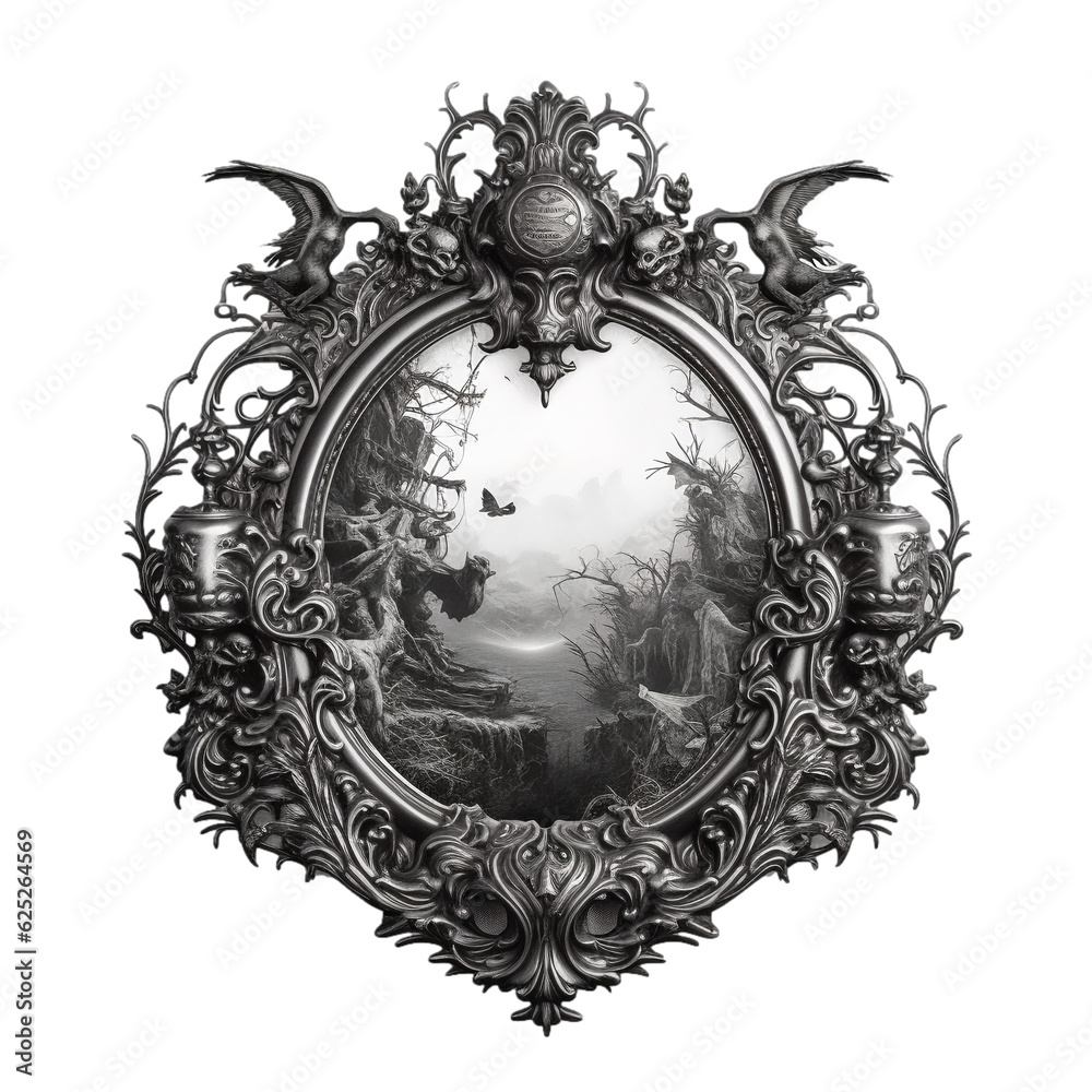 mirror Halloween Creepy transparent background Stock Illustration ...
