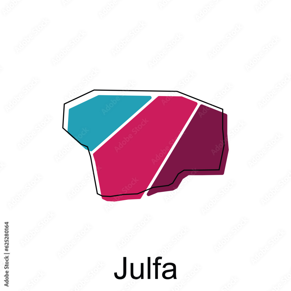 Julfa City Republic of Azerbaijan map vector illustration, vector ...