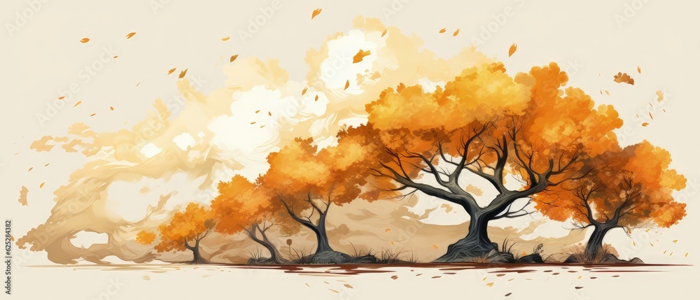 How to Draw a Leafy Tree with God Rays A Step by Step Guide ai generate ...