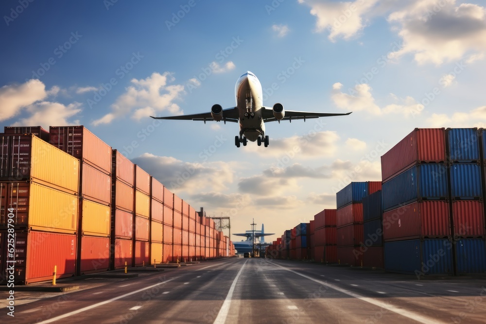 Cargo Airplane Taking Off From the Airport. Cargo Airplane in the Sky ...