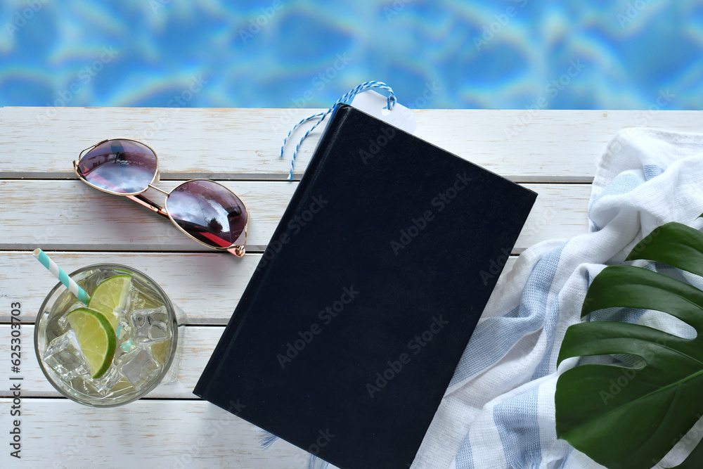 Summer vacation beach read book cover mock up. Stock Photo | Adobe Stock