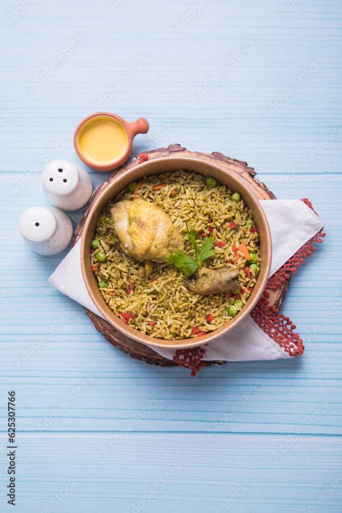 Arroz con pollo green rice with chicken Food buffet peruvian table ...