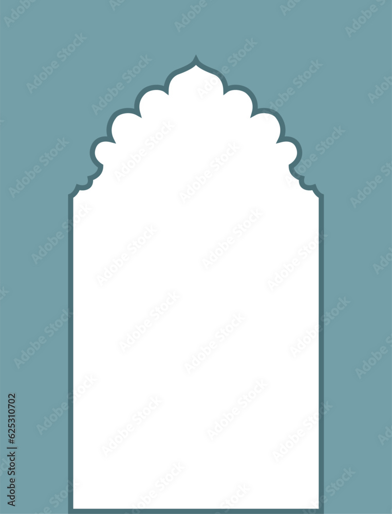 Traditional Islamic arches. Architectural type of arches shapes window ...