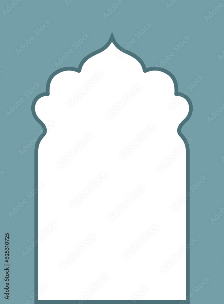Traditional Islamic arches. Architectural type of arches shapes window ...