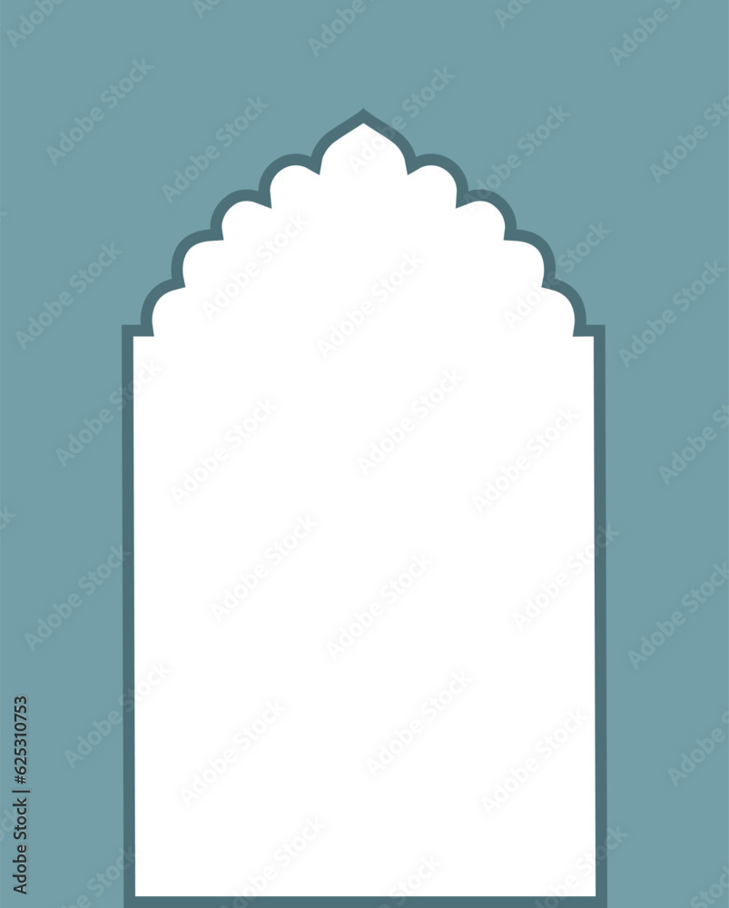 Traditional Islamic arches. Architectural type of arches shapes window ...