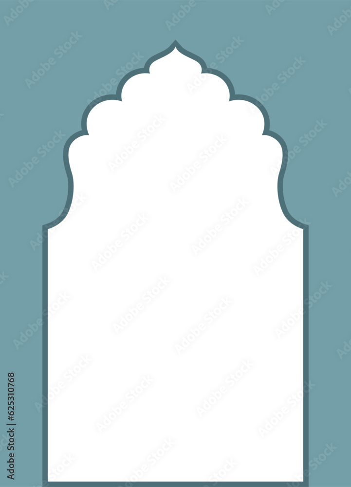Traditional Islamic arches. Architectural type of arches shapes window ...
