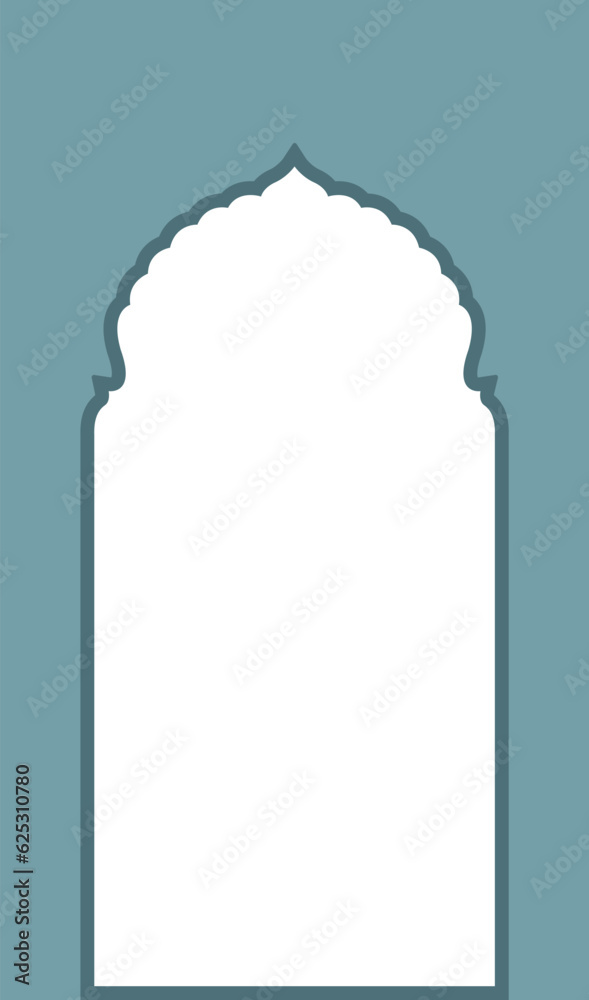 Traditional Islamic arches. Architectural type of arches shapes window ...