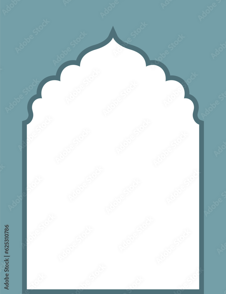 Traditional Islamic arches. Architectural type of arches shapes window ...