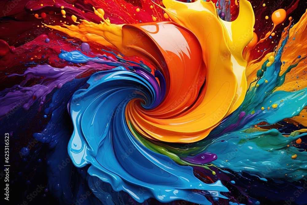 Whirling Chroma 3D, Vibrant, Dynamic, Organic, Energetic, Fluid ...