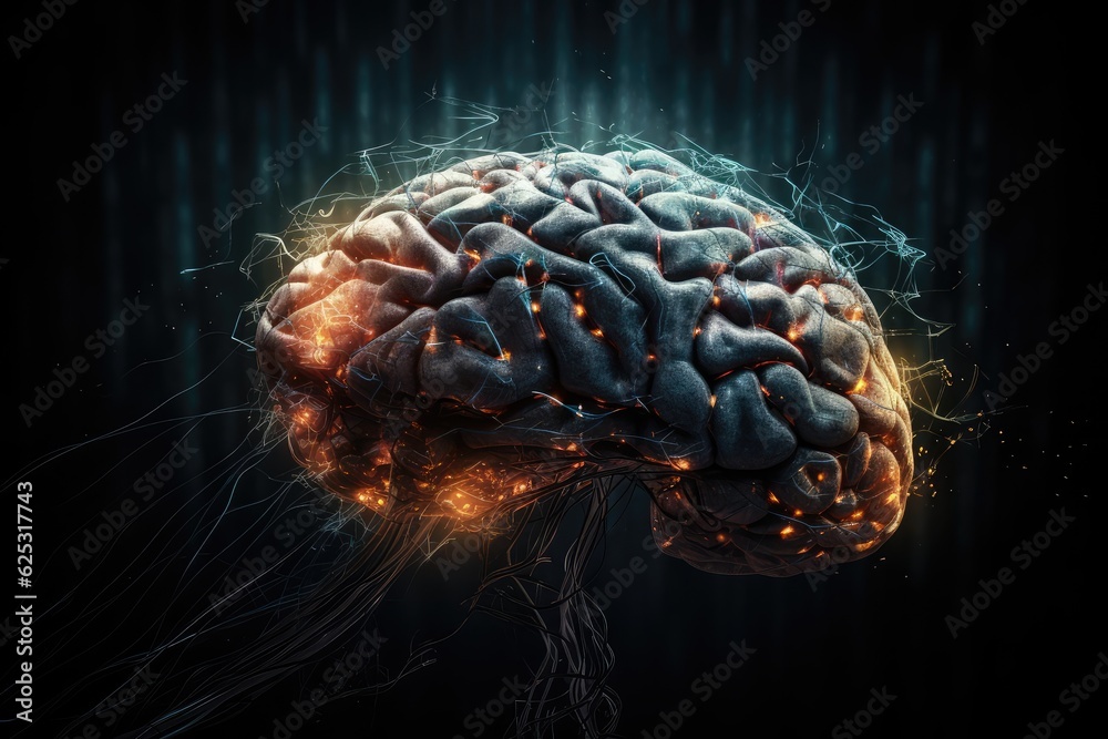 Brain activity, neuron communication, synapses in brain function and ...