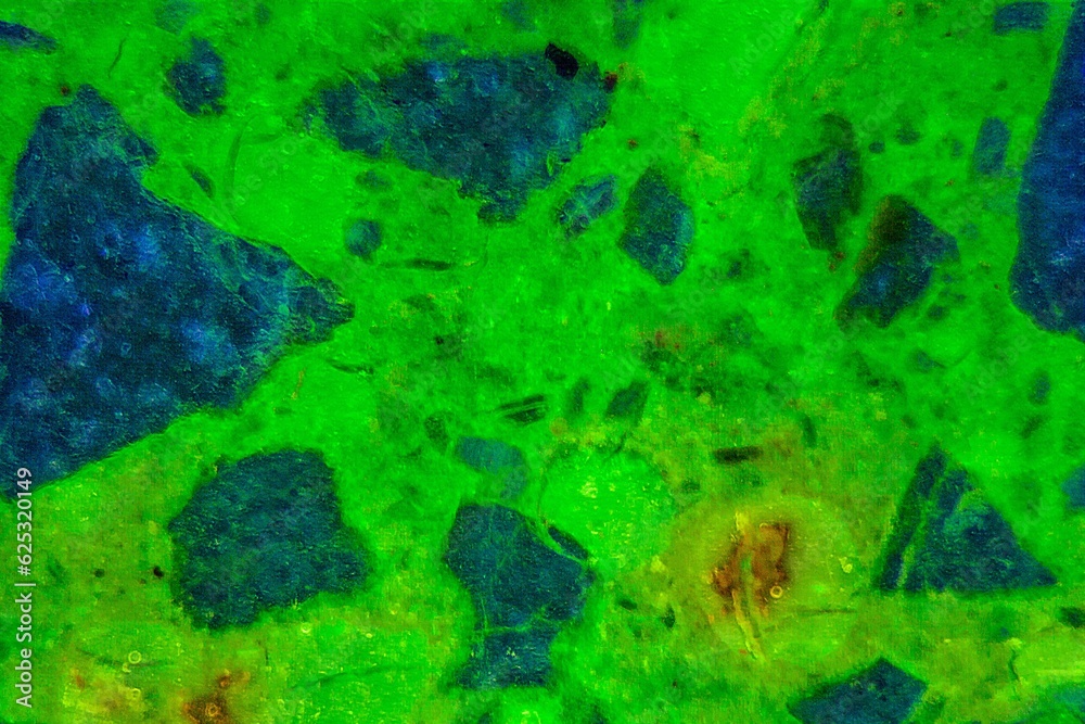 Fluorescence microscope photo of a concrete thin section Stock Photo ...