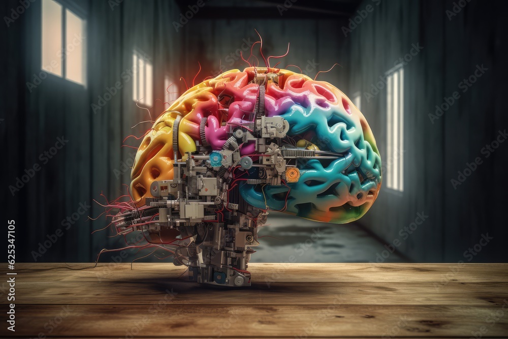 Colorful human brain, processing images and memories, State-of-the-Art ...