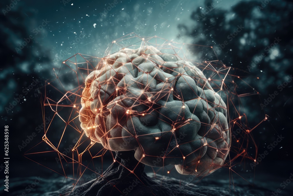 3d rendered illustration of a brain, neurological disorders and ...