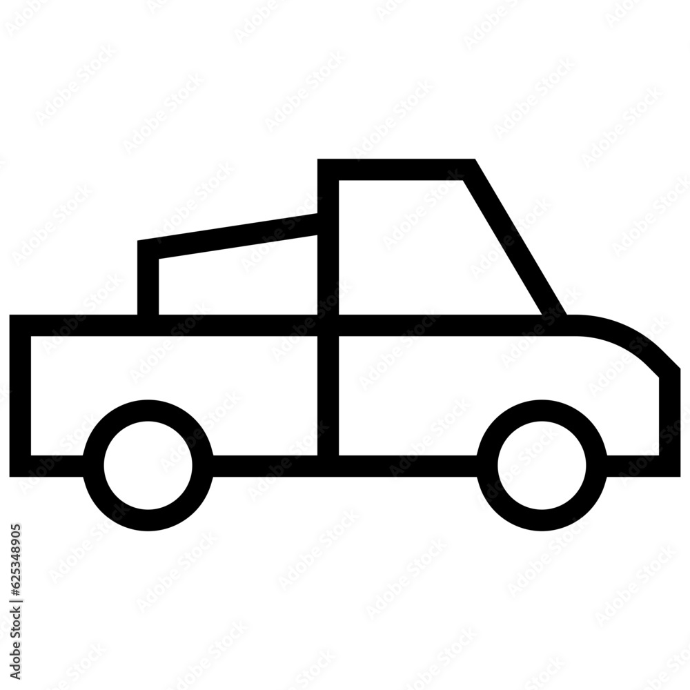 pick up truck icon. A single symbol with an outline style Stock Vector ...