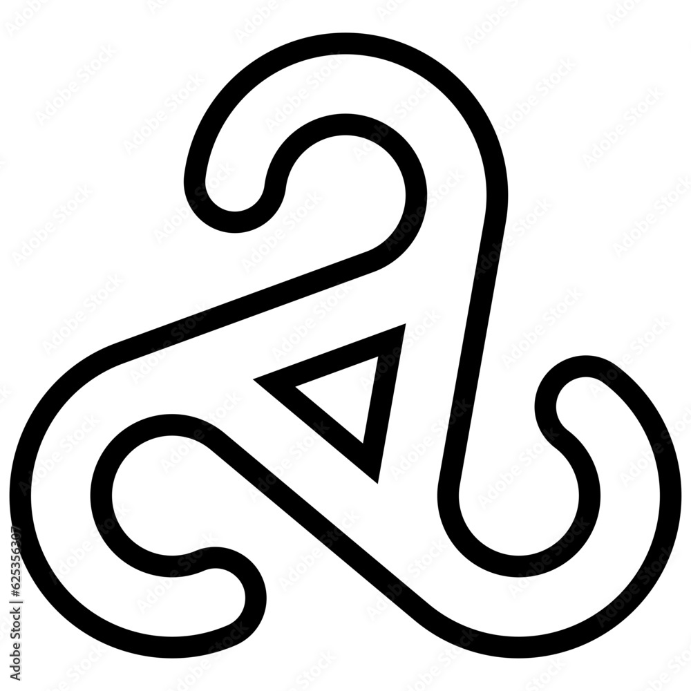 triskelion icon. A single symbol with an outline style Stock Vector ...