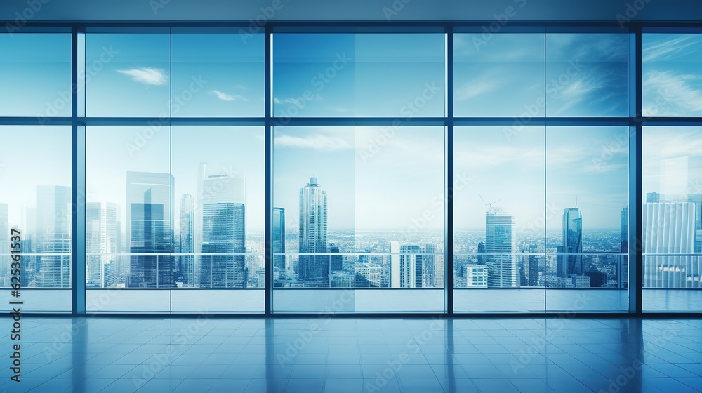 Windows of Skyscraper Business Office with blue sky, Corporate building ...