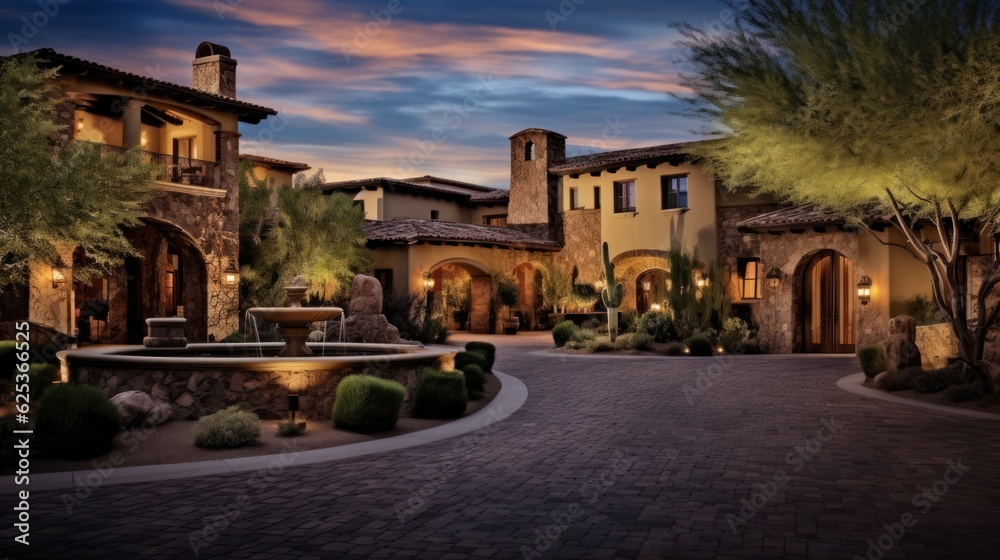Tuscan style villa in the serene and upscale community of Scottsdale ...