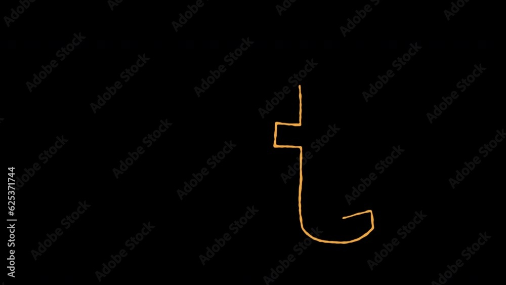 Video „FATE written with thunder bolt style line. Hand drawn sparkling ...