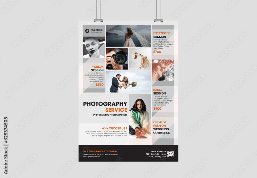 Photography Poster Banner Layout Stock Template | Adobe Stock
