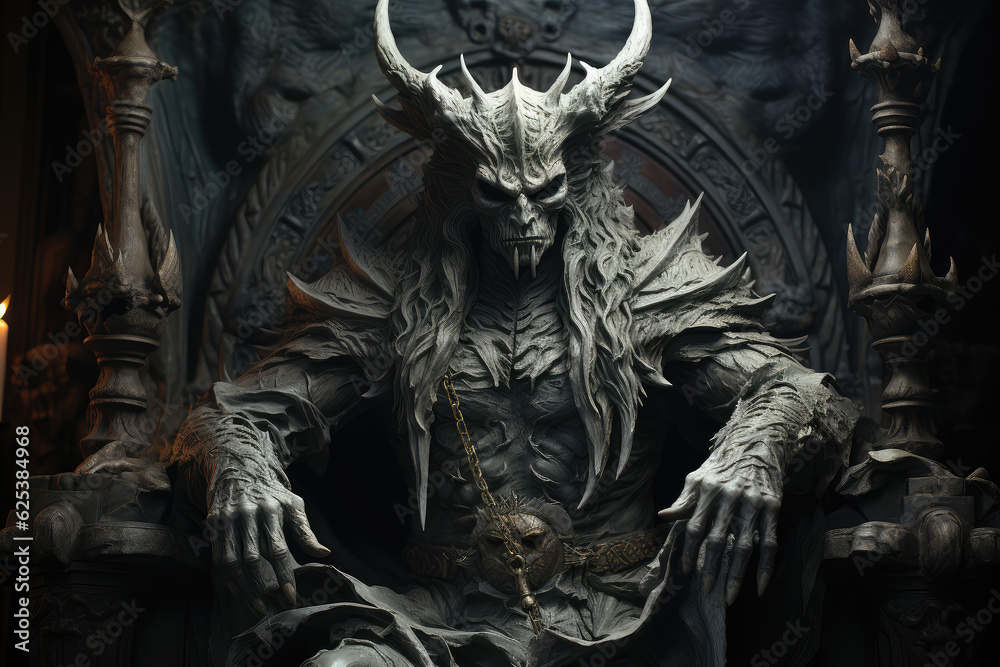 demon statue with horns and wings, wallpaper background image, satan ...