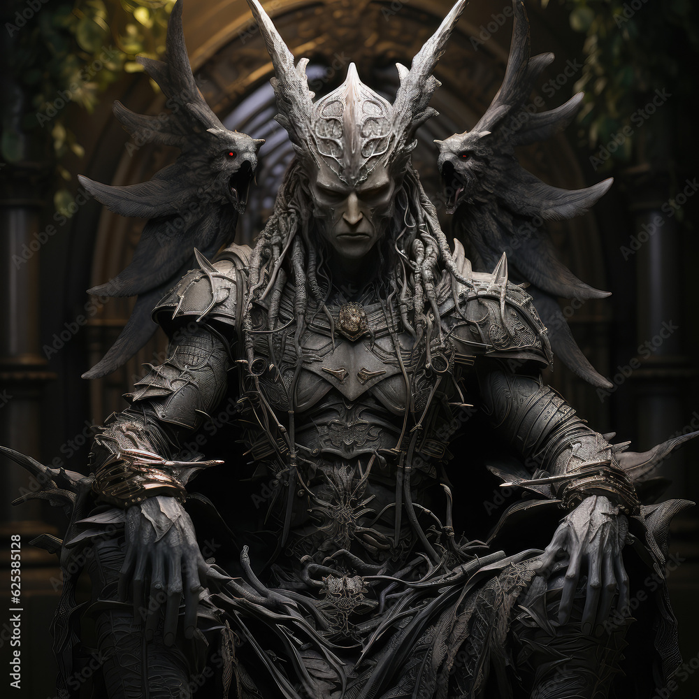demon statue with horns and wings, wallpaper background image, satan ...
