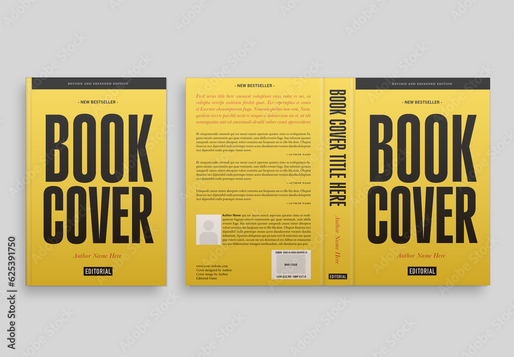 Digest Paperback Cover Layout Stock Template | Adobe Stock