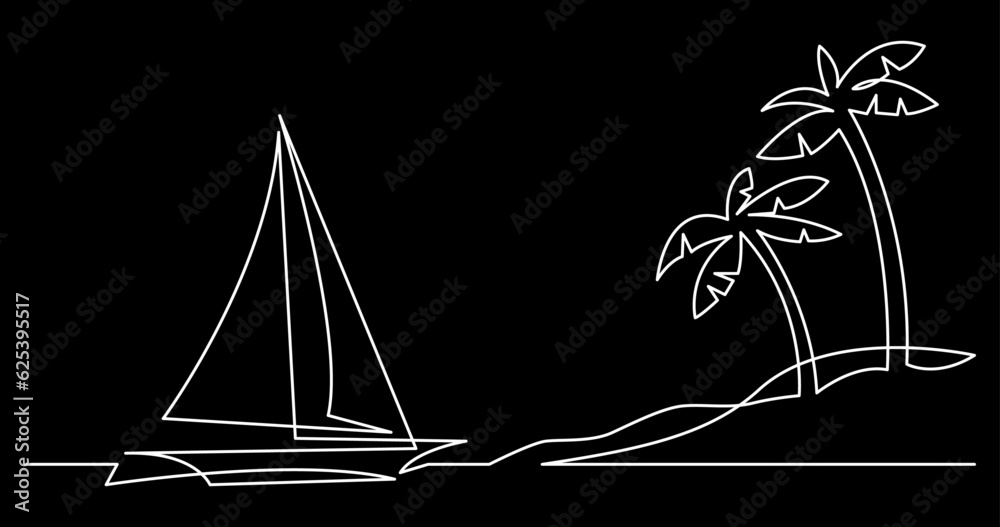 continuous line drawing vector illustration with FULLY EDITABLE STROKE ...